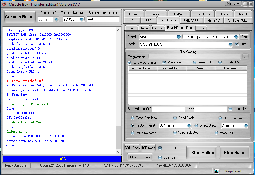 Vivo Y11 (1906) Pattern, Lock Remove Done By Miracle Thunder Edition 3. ...