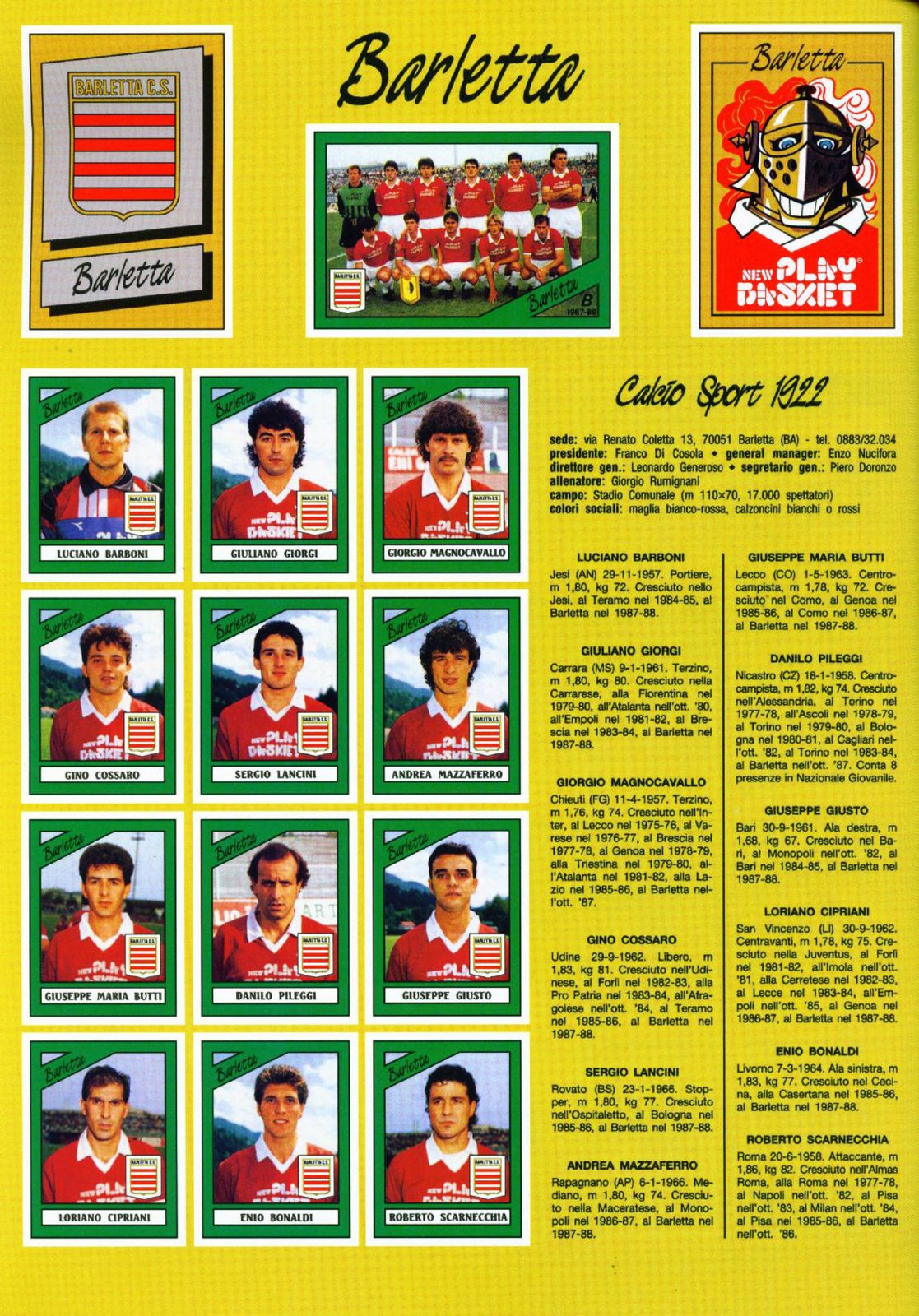 Calciatori 1987 1988 ( Panini) 40 — Postimages