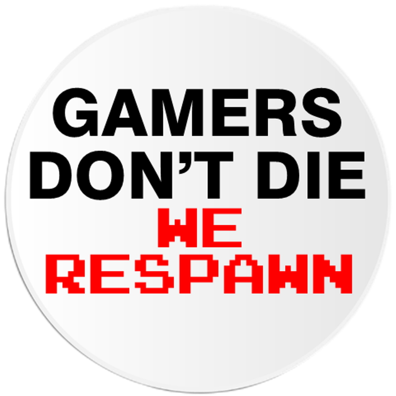 Gamers Don't Die We Respawn - 3 Pack Circle Stickers 3 Inch - Humor | eBay