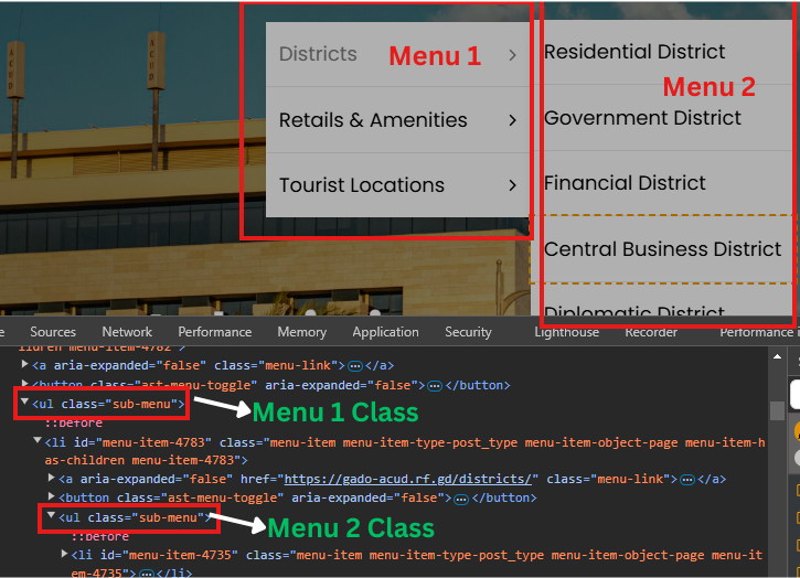 chaning sub menu font to Bold and change color | WordPress.org
