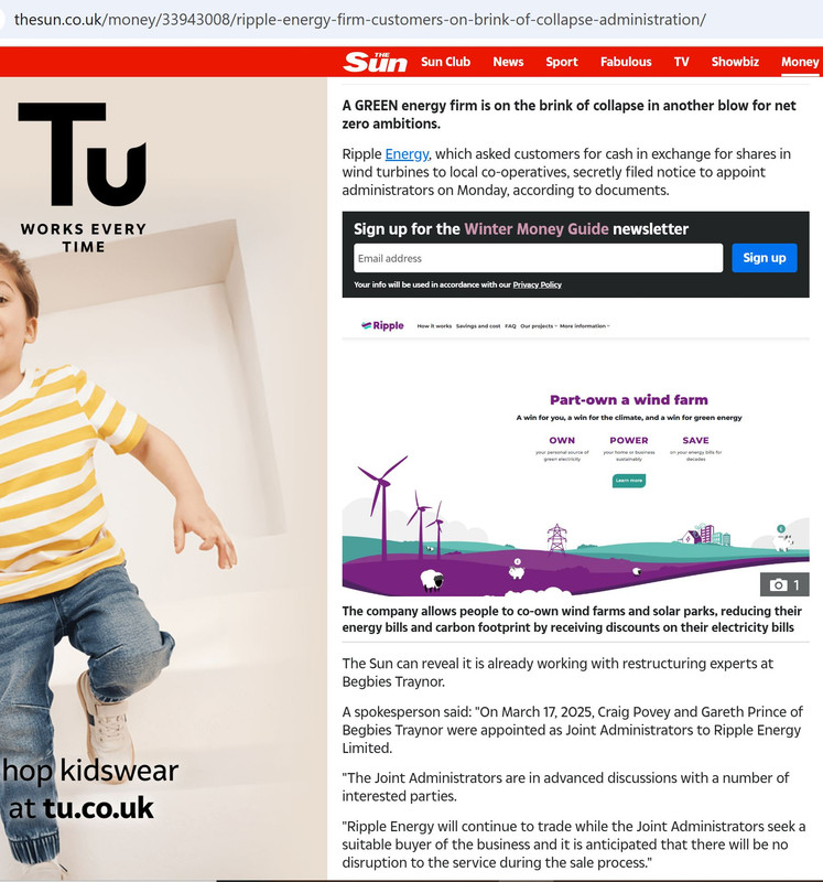 Ripple Energy gone bust — Postimages