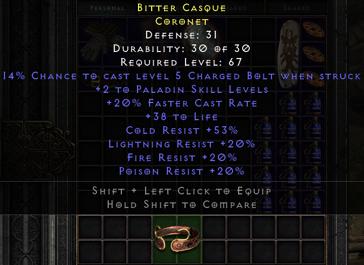 = 2/20 Paladin Helm + High Life / Resists = - Topic - d2jsp