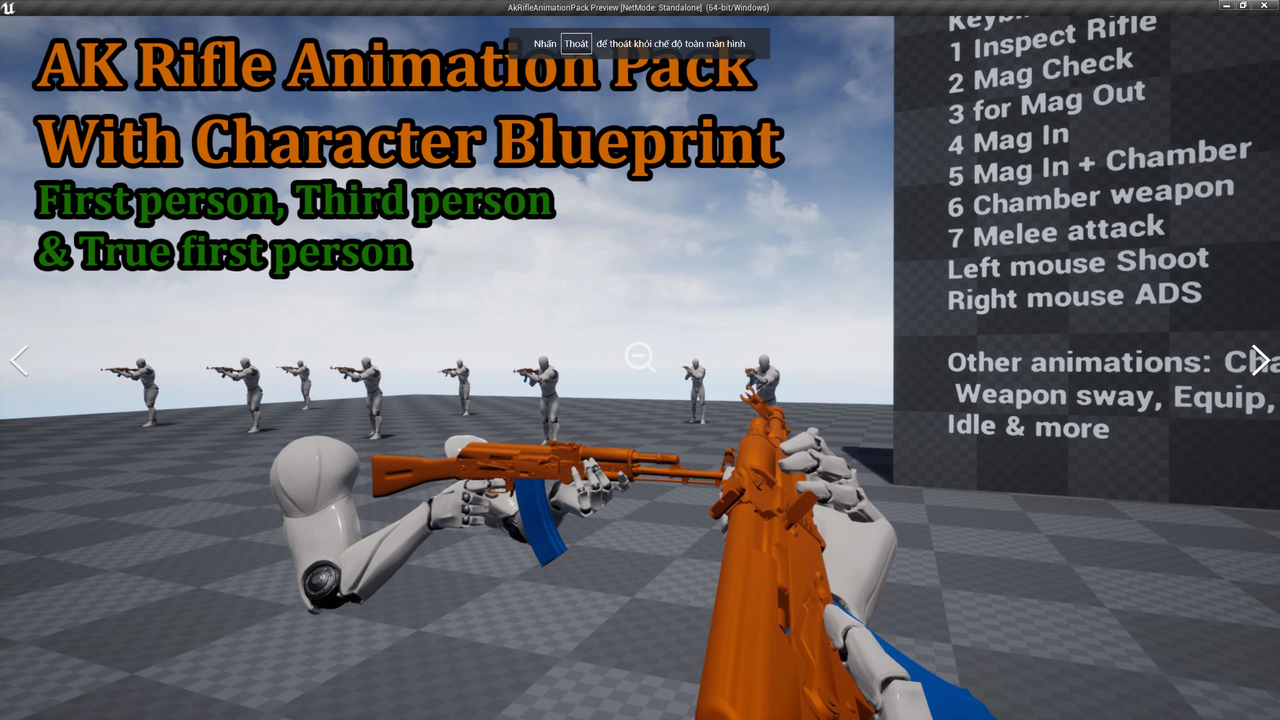 [ Unreal Engine Animation ] AK Rifle Character Animation Pack First ...