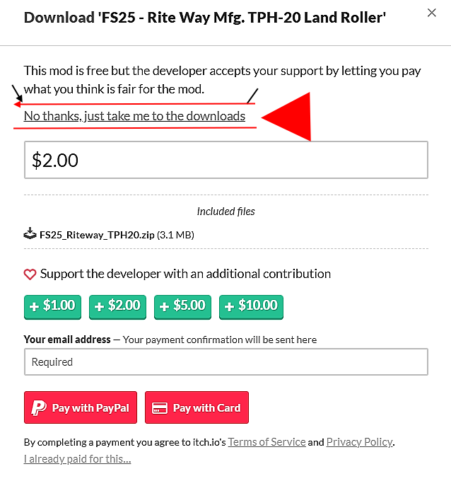 Rite Way Mfg. TPH-20 Land Roller - Forbidden Mods - einfach verboten gut