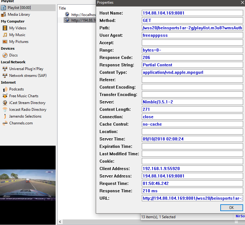 vlc - 403 forbidden when redirect to external link by php - Stack Overflow