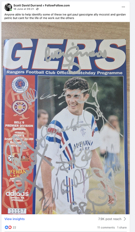 Lad looking for help identifying signatures on a programme ...
