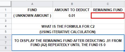 How to write a self referencing formula using iterative calculation : r ...