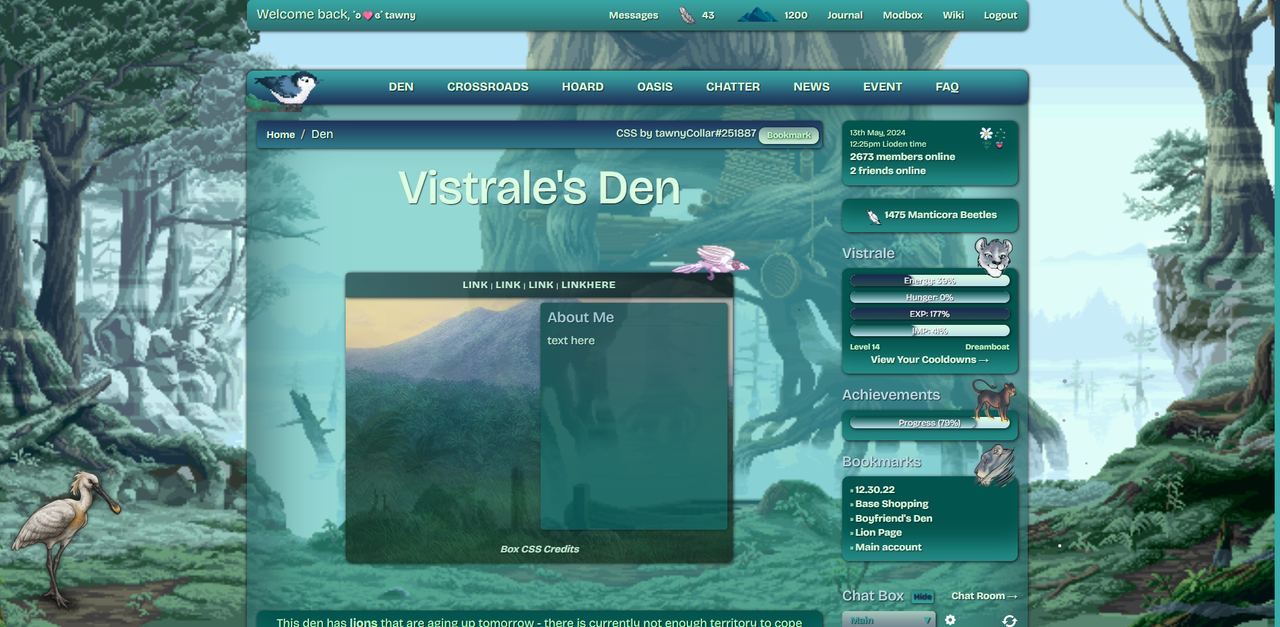 Tawny's Free CSS Codes! ˚ʚ🩷ɞ˚ :|: Lioden