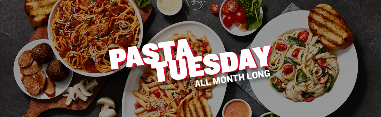 [Boston Pizza] Pasta Tuesday every day in January - pasta entrees ...