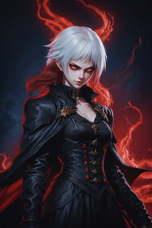 Albedo Base XL Extremely detailed illustration of an evil looki 3 — Postimages