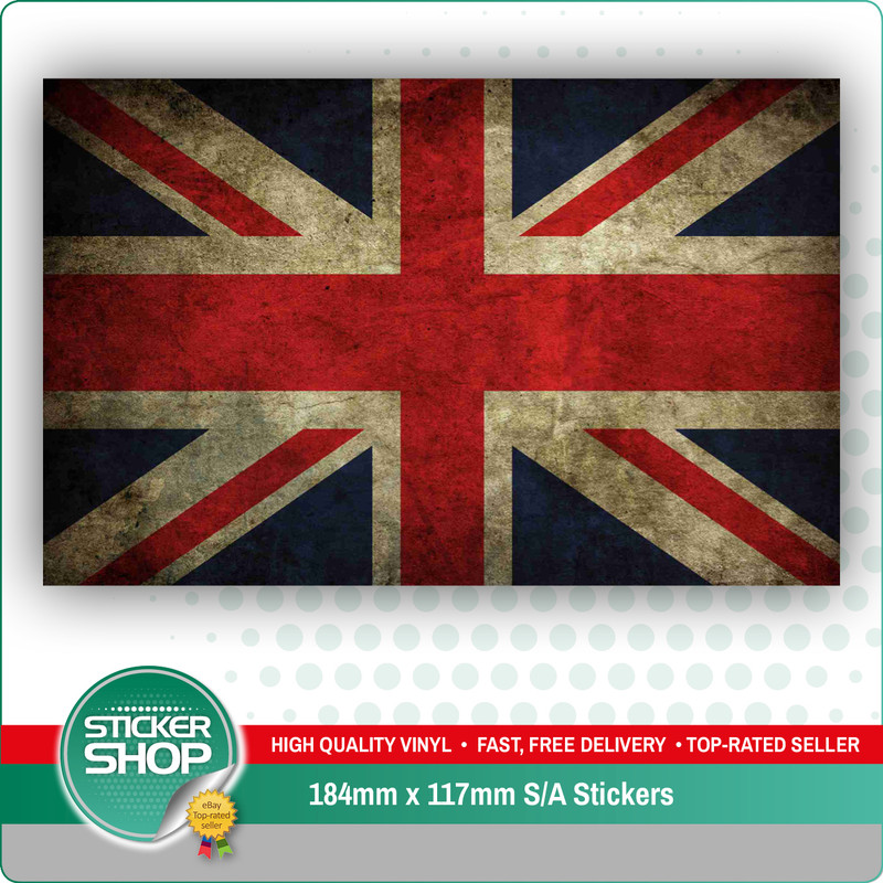 Cool Grunge Union Jack Sticker - Self Adhesive Vinyl for Car, Van ...
