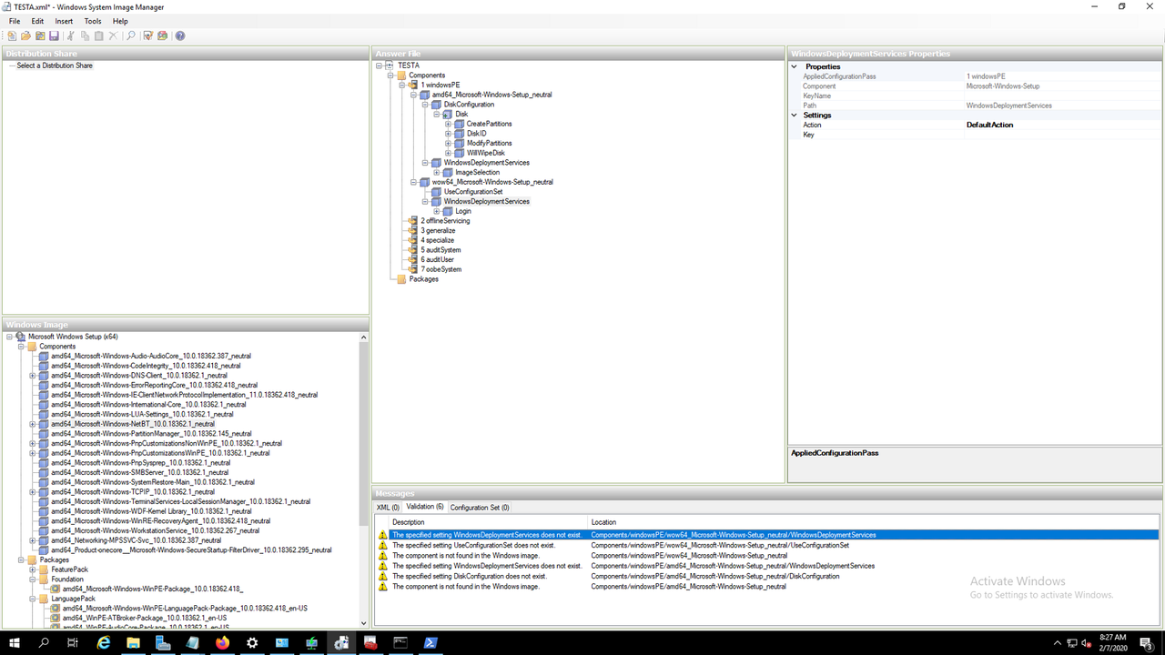 WDS Boot Image doesn't have Unattend Answer File Options - Software & Applications - Spiceworks ...