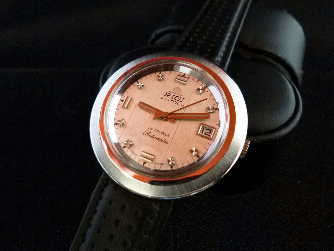 Coin des Affaires - Montre vintage acier automatique Rigi 38mm
