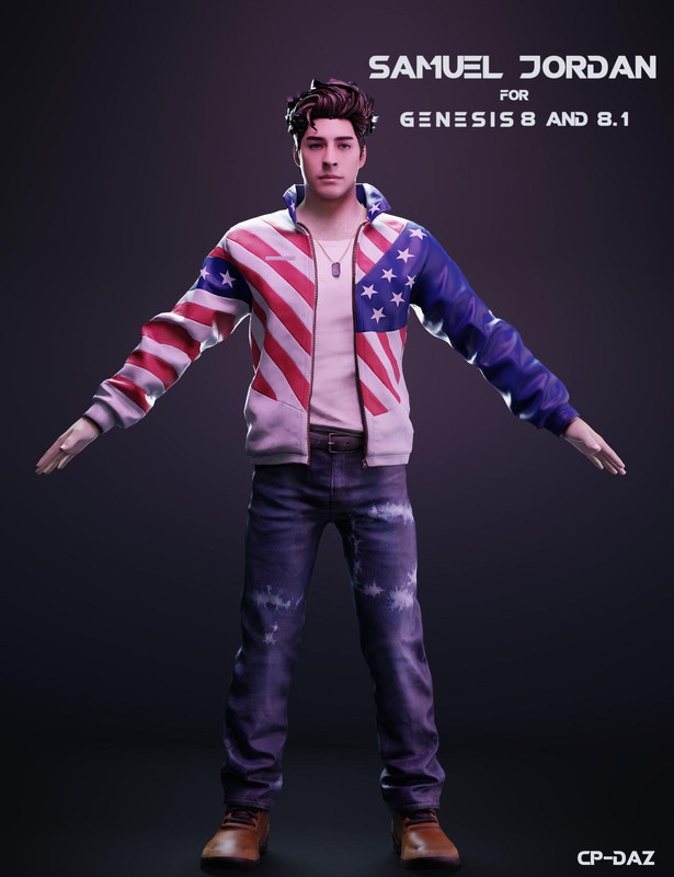 (FILLED) Samuel Jordan For Genesis 8 And 8.1 Male - Free Daz 3D Models
