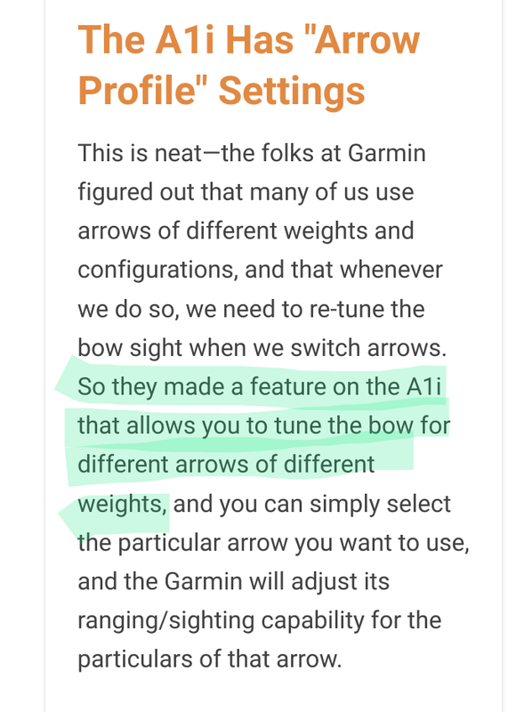 A question to Garmin Xero A1i users | Archery Talk Forum