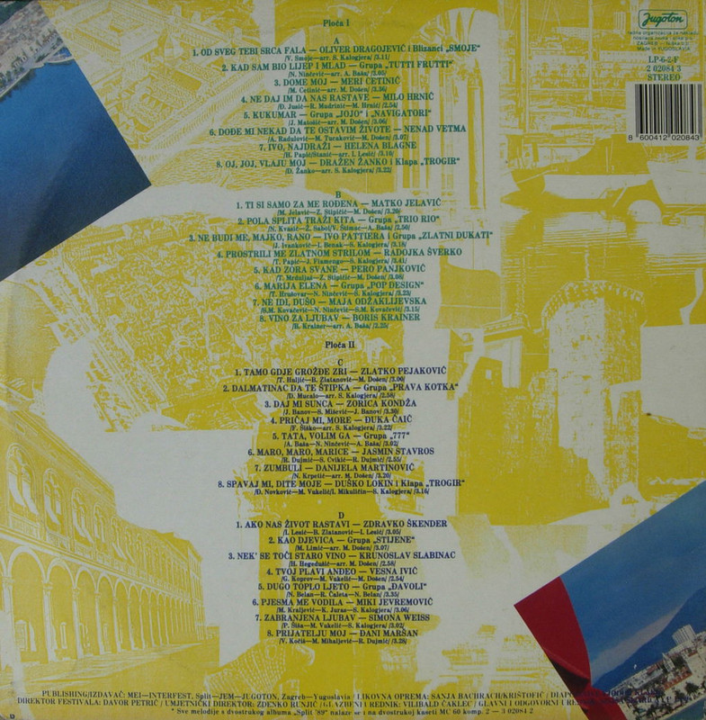 Split 89 Festival zabavne glazbe 1989 Za — Postimages