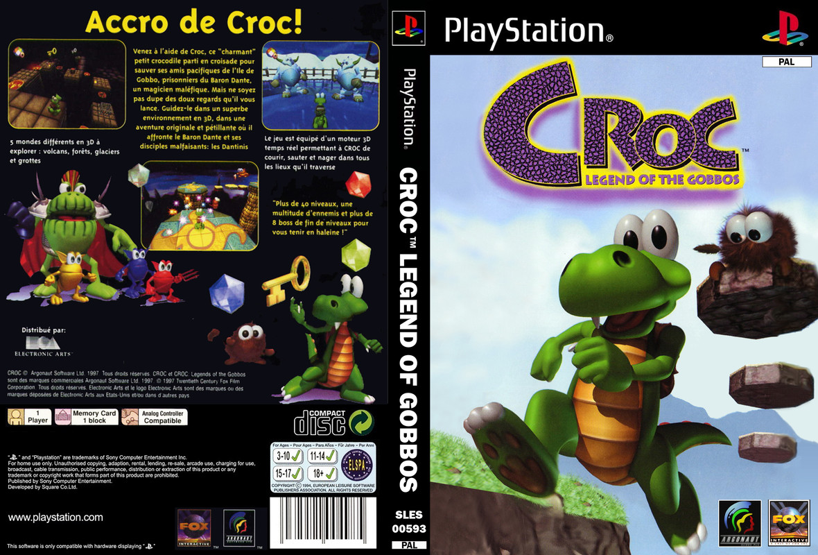 psx pal croc the legend of gobbos dvd — Postimages