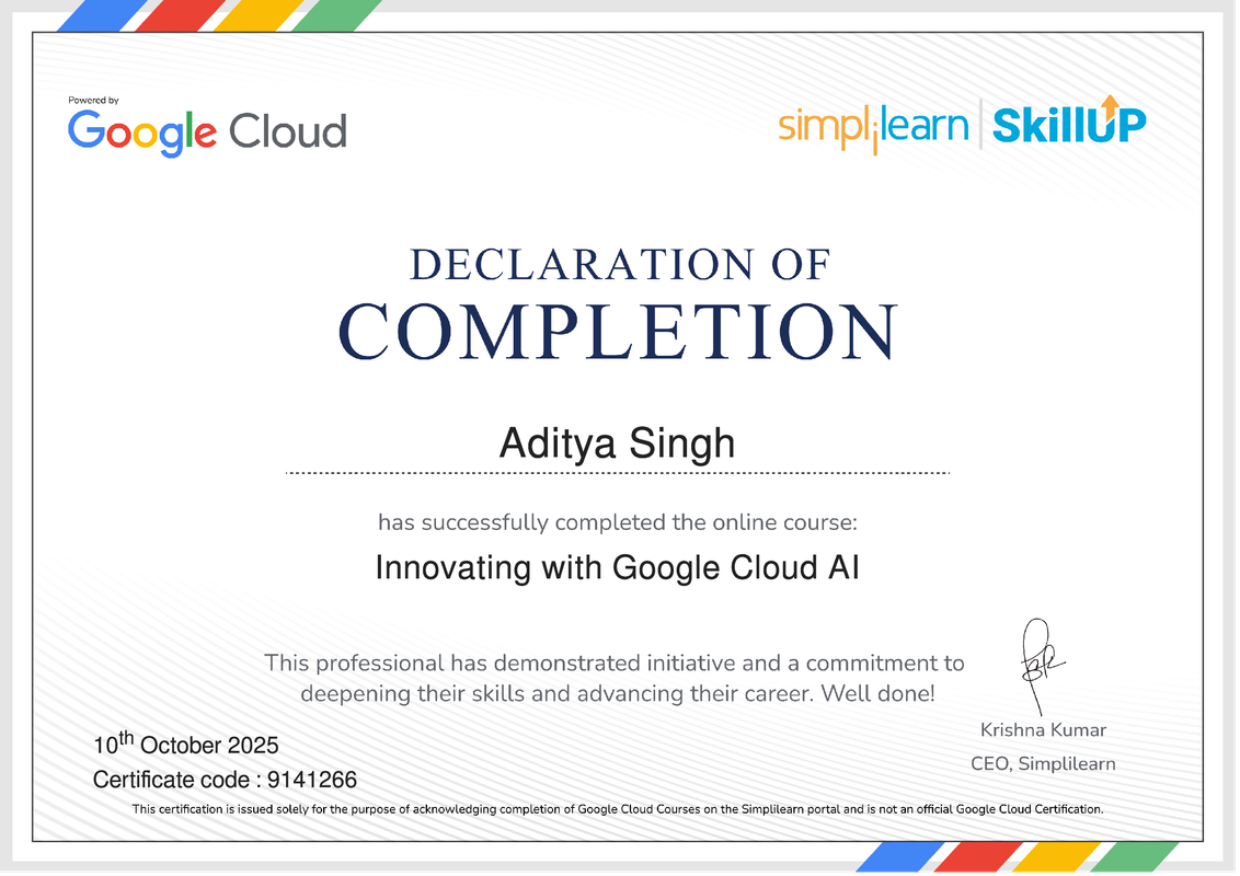 Aditya Singh - B.Tech CSE (AI & ML) student at Chandigarh University ...