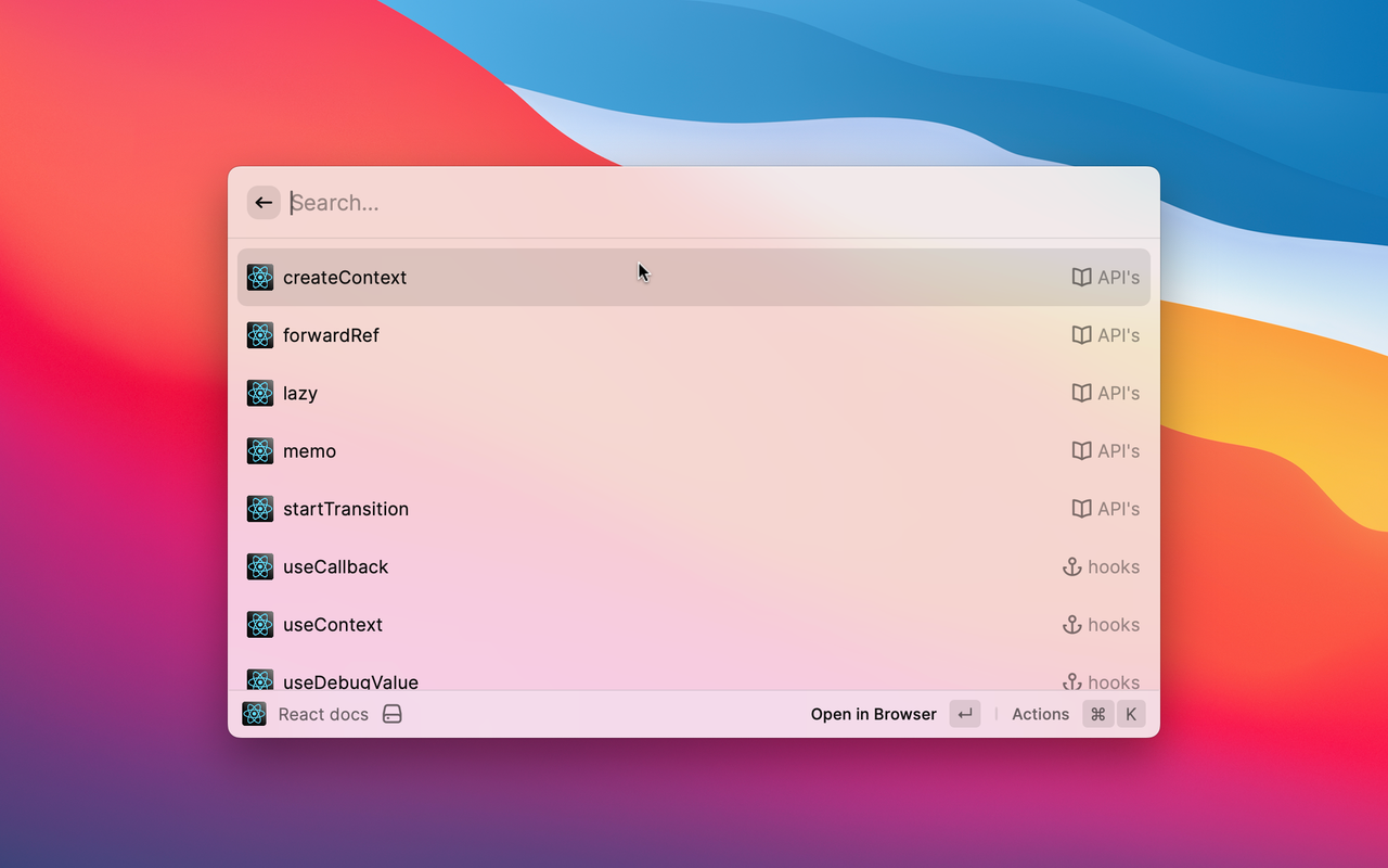 Github Webdiegoraycast React Docs Raycast Extension For Quick Access To React Documentation