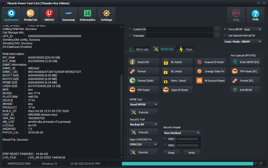 Vivo Y69 Frp Remove Done By Miracle Power Tool 1.0.6 - GSM-Forum