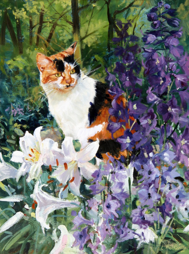 30 WEASEL AND LILIES 1 LF002(1) — Postimages