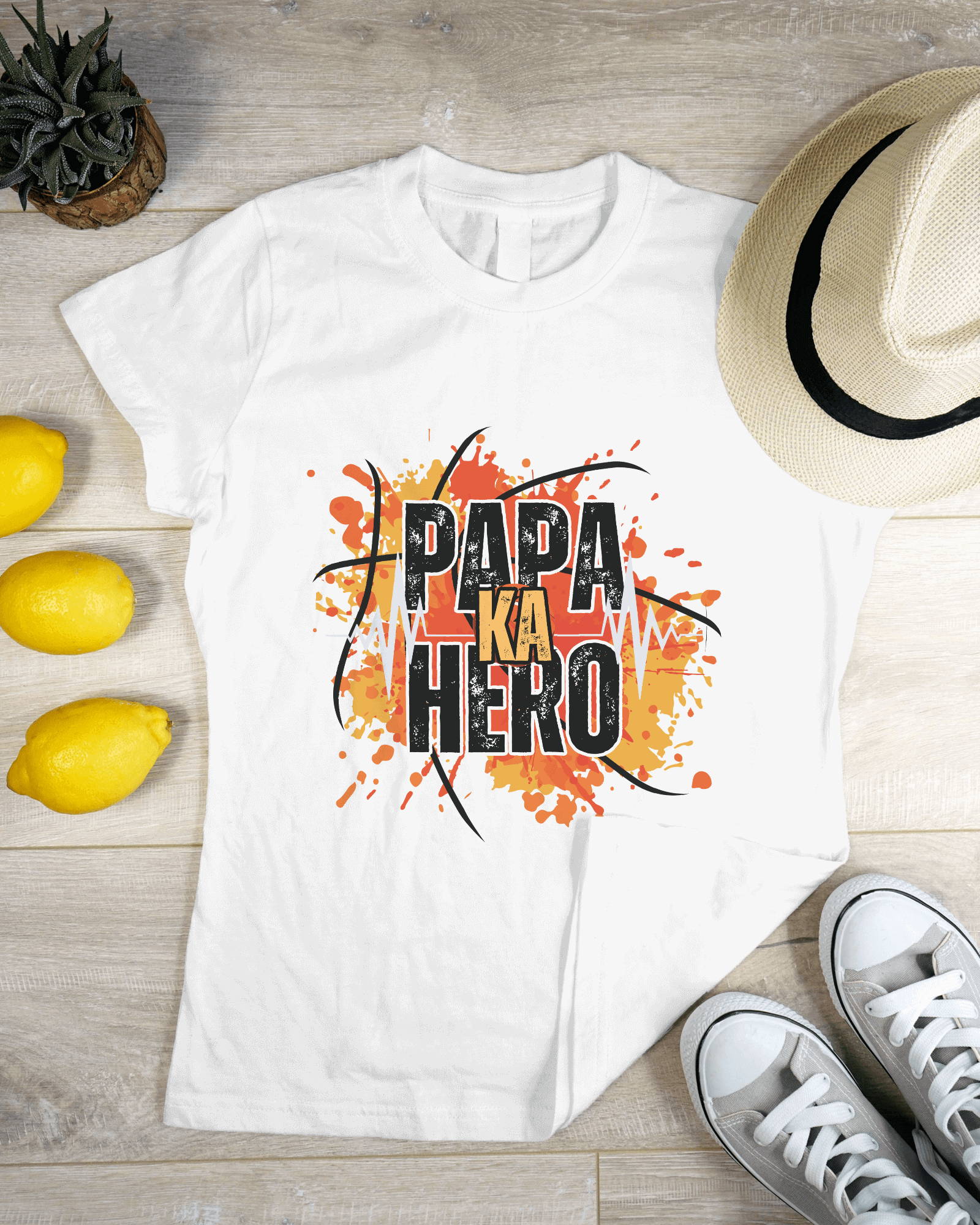 Kidymize Papa Ka Hero White V3 — Postimages