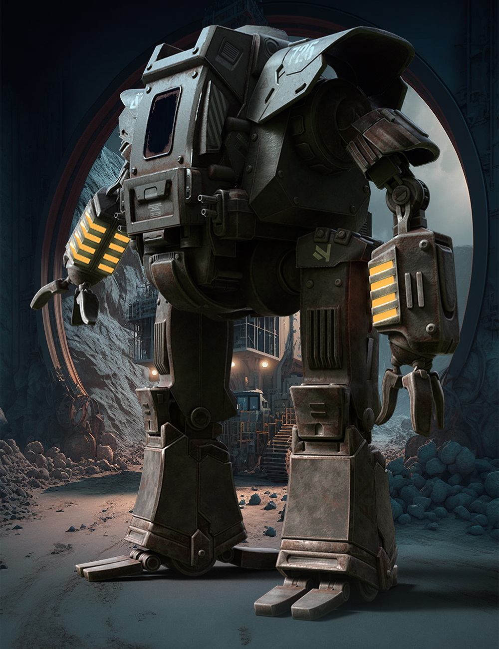 (FILLED 2023-03-23) Mining Mech - Free Daz 3D Models