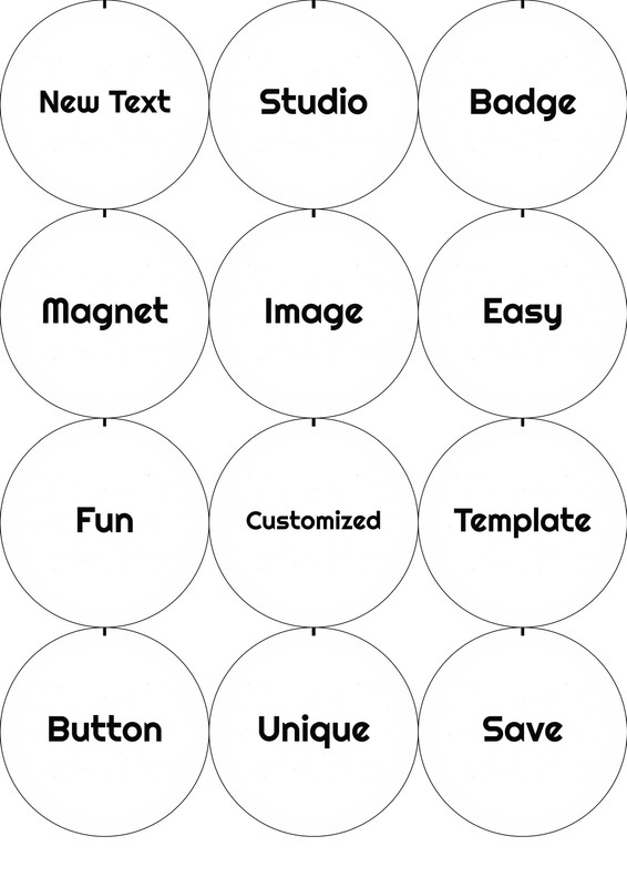 Free Button Badge Template Maker — 25mm to 58mm | My Badge Studio