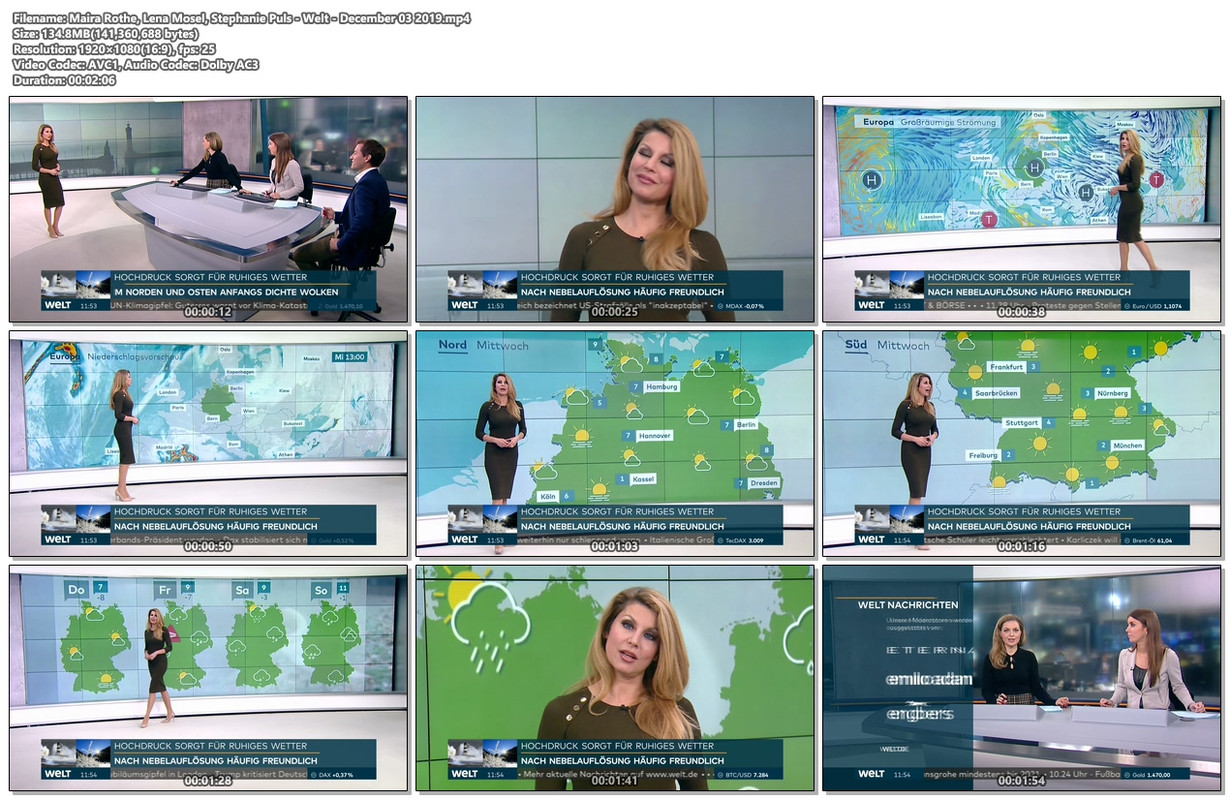 Maira Rothe, Lena Mosel, Stephanie Puls - Welt - 3.12.2019 (V HD ...