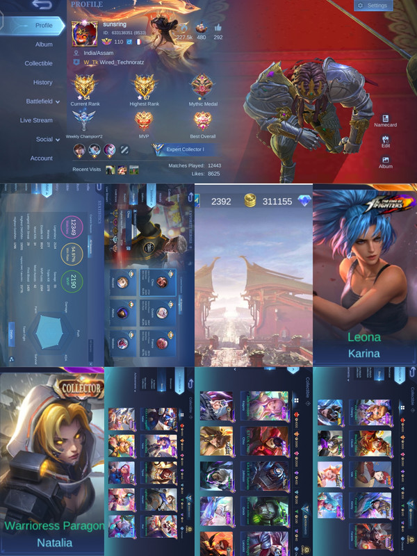 Buy MLBB Lv210 Account | STUN Chou + Karina KOF + Clint & Faramis ...