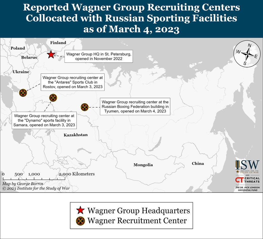 Wagner Group Recruting Centers As of March 4, 2023 — Postimages