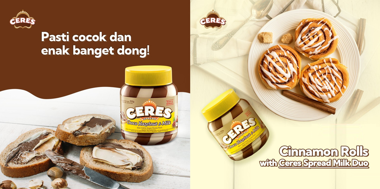 Jual Ceres Spread Choco Hazelnut & Milk 350 Gr di Seller Hypermart Batu ...