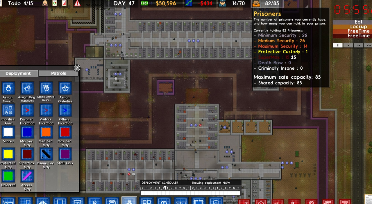 Is there a way to separate max sec prisoners but keep min and med sec ...