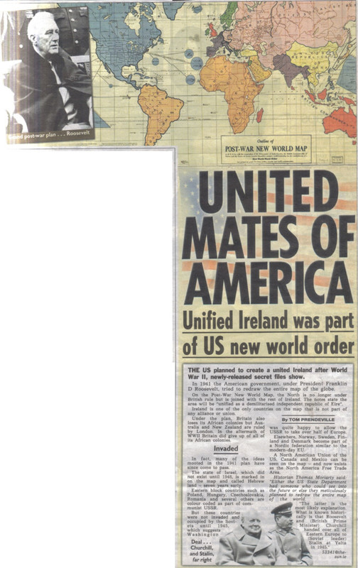 Globalism Gomberg Map 1941 New World Order United States Roosevelt FDR ...