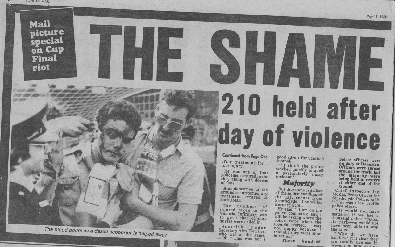 1980 Scottish Cup Final Sunday Mail inside 1 4 — Postimages