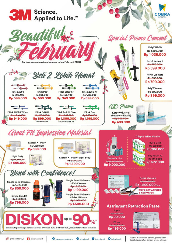 Promo Februari Sweet Deals - Sale up to 40% | PT. Cobra Dental Indonesia
