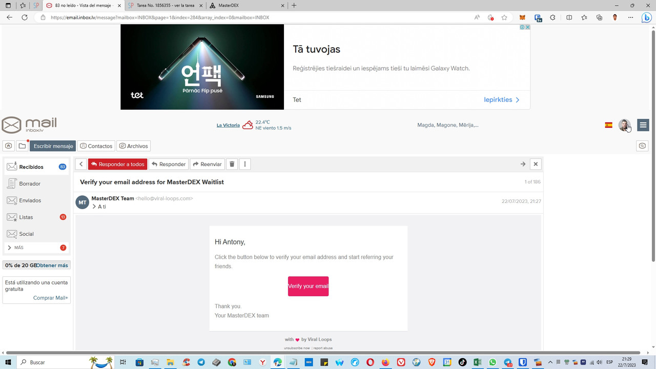 Transferencia Sra Maria BDV ahorro a Sra Maria BDV corriente Bs 200 22 Jul23 — Postimages