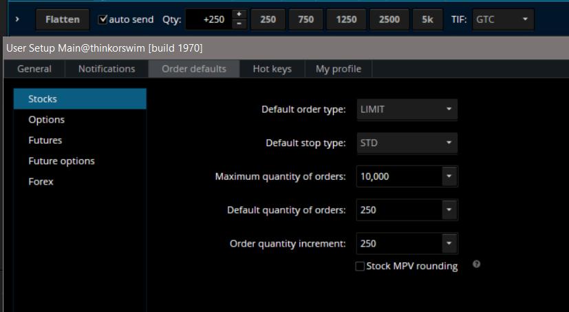 ThinkorSwim - Quantity with Buttons - useThinkScript Community