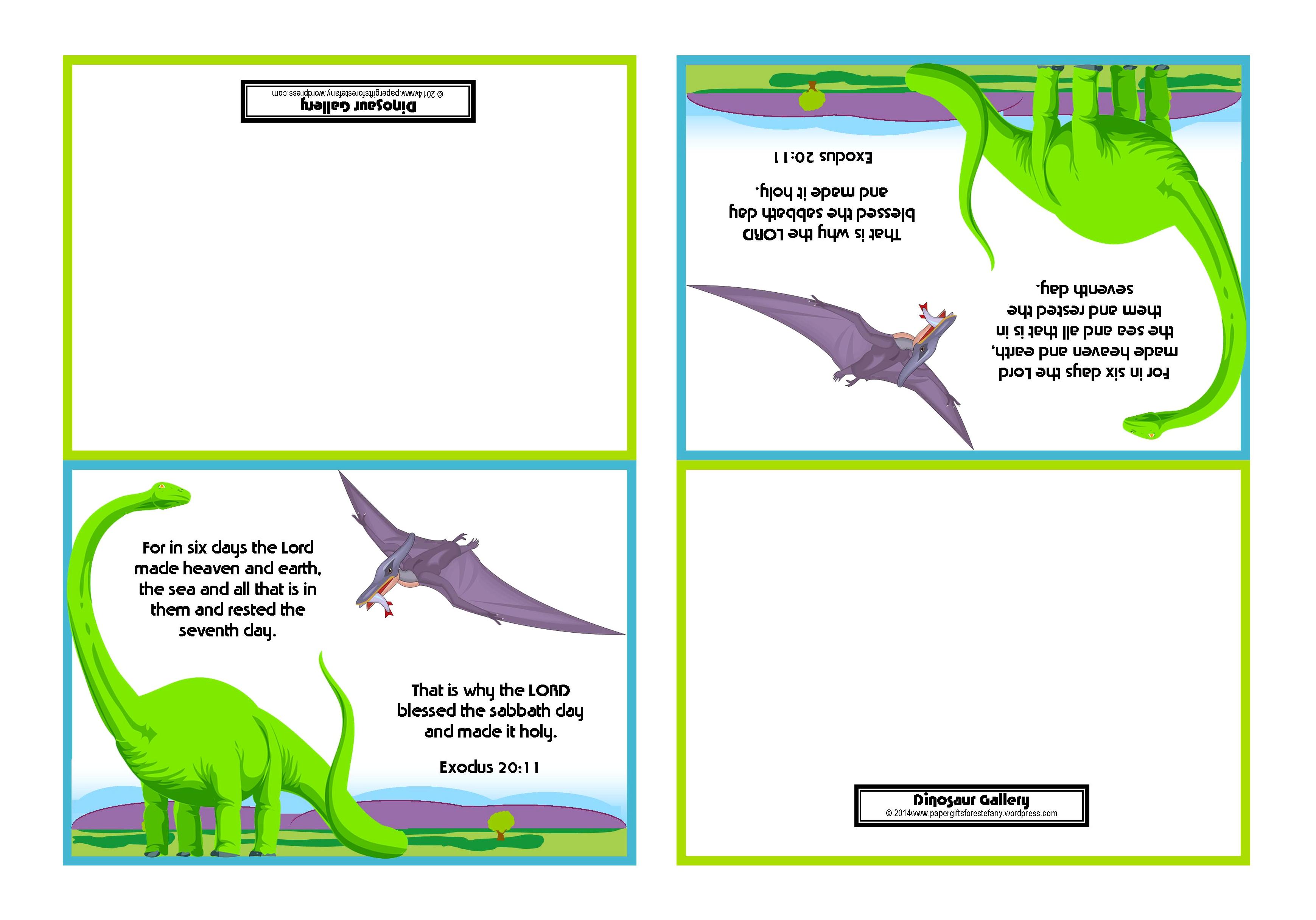 PGFE Dinosaur Note cards A4 — Postimages