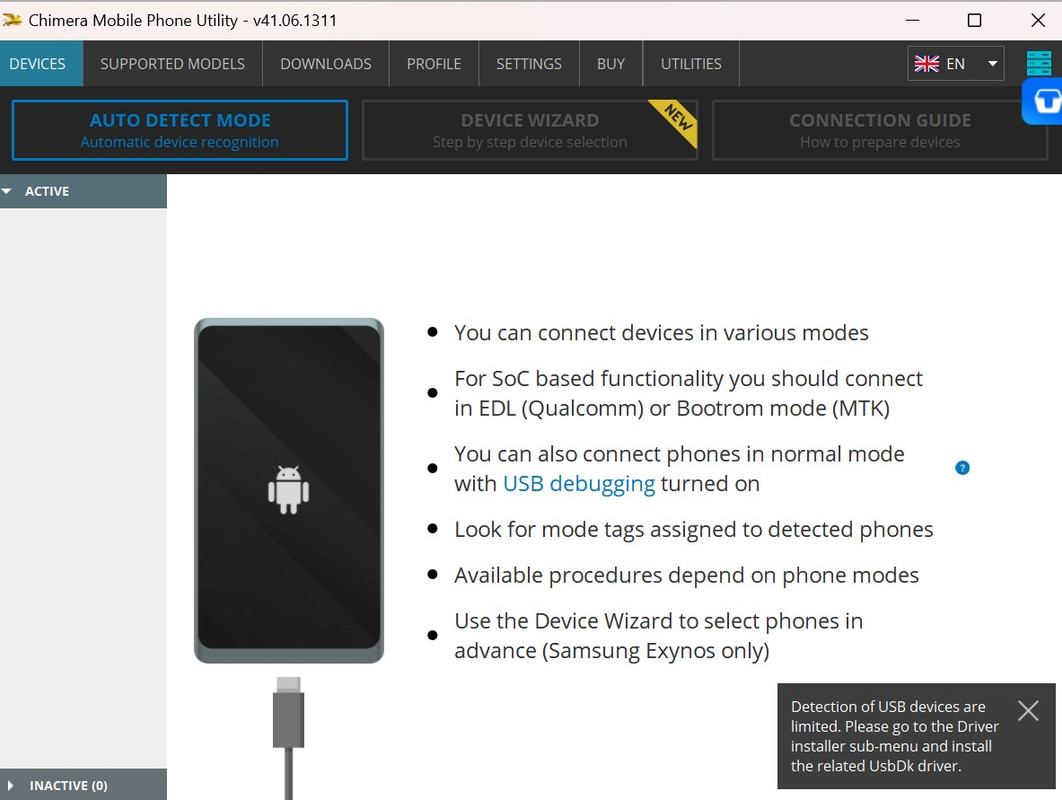 GSM-Forum - Chimera Tool doesn't detect MTK in bootrom mode because of ...