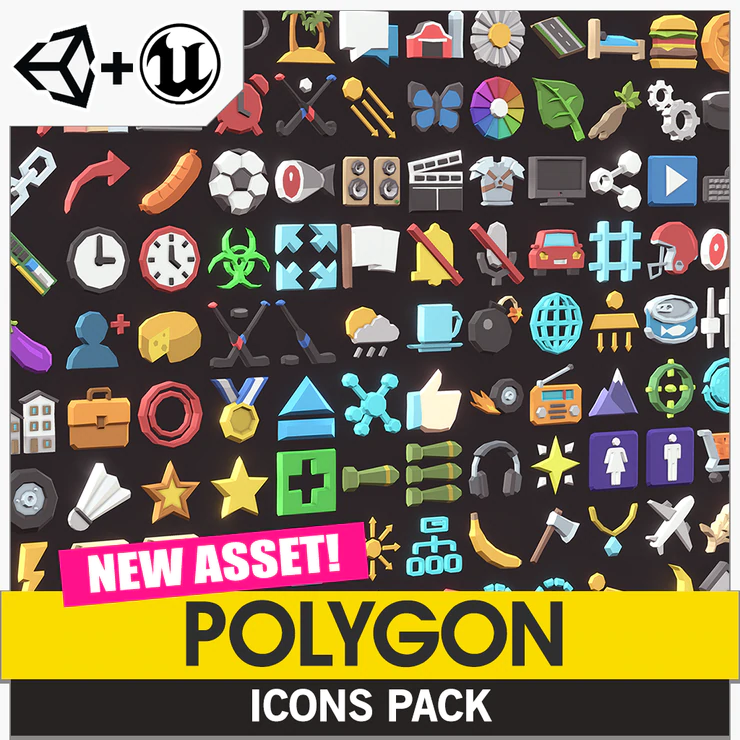POLYGON - Icons Pack (UE4&Source) 2025 - Free Daz 3D Models