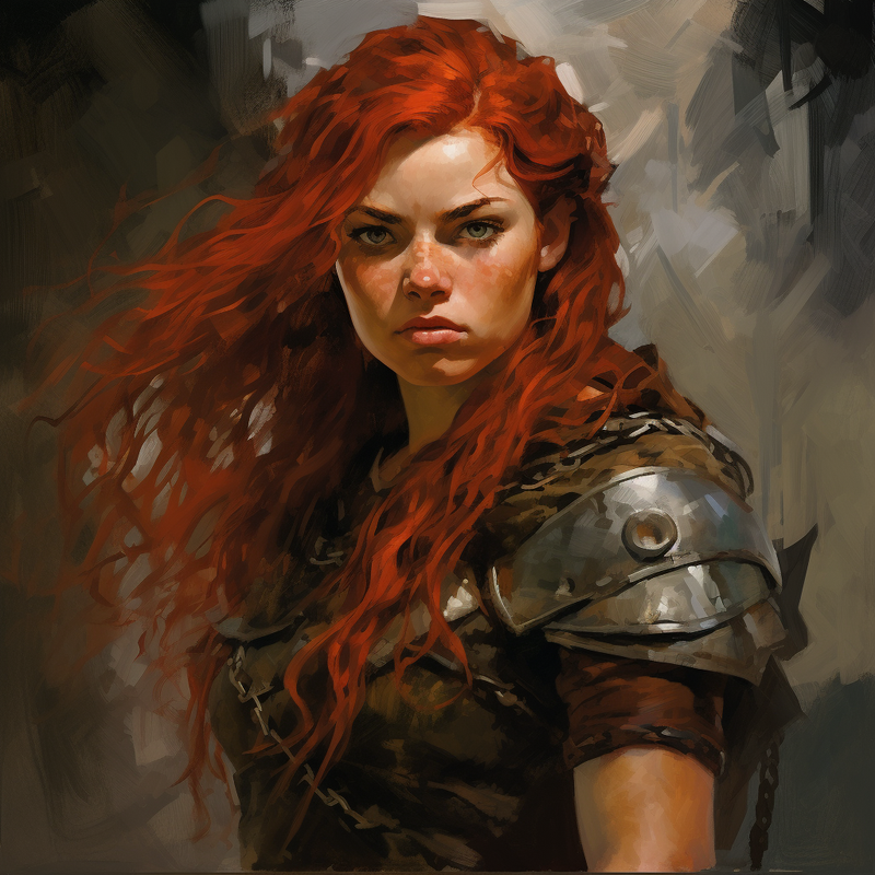 giobbito Red haired dwarf woman fantasy character with shoulder a5884751 f46e 4ab6 9d8e ...