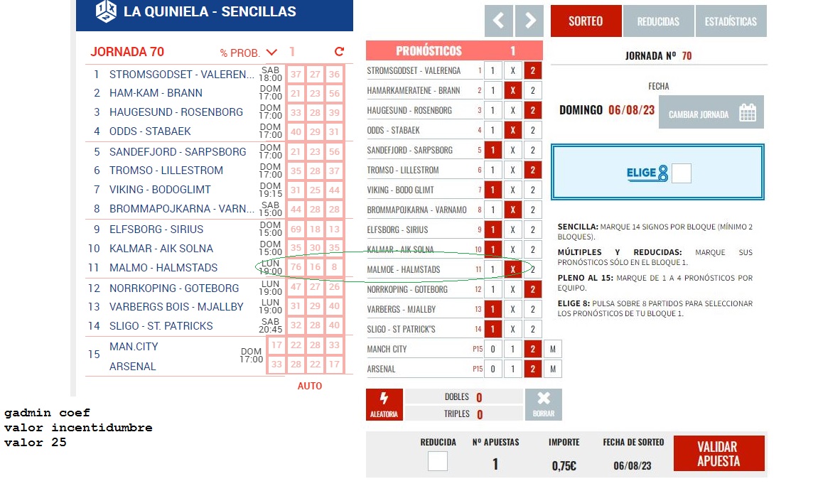 ejemplo gadmin quiniela inteligente 25 coef incertidumbre una fila v003 — Postimages