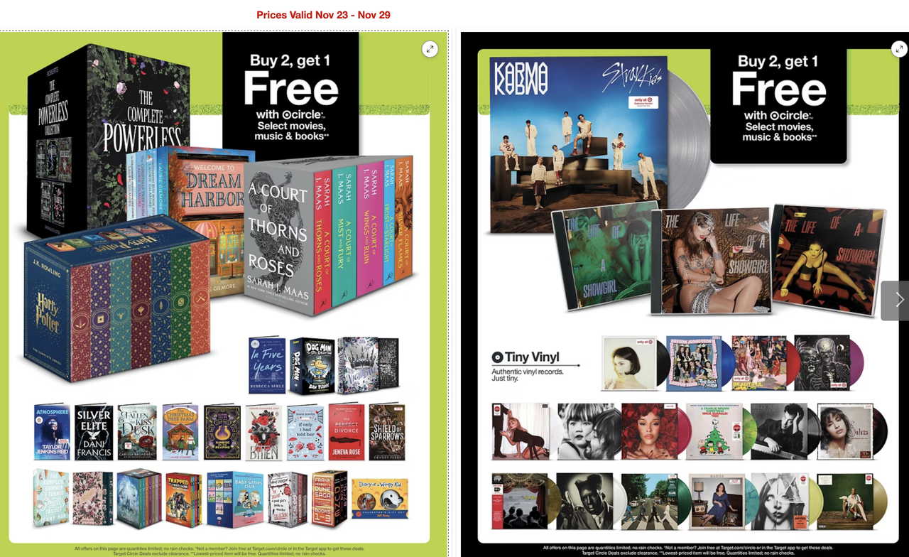 Target Nov. 23-29: Buy 2, get 1 free with Circle: Select movies, music ...