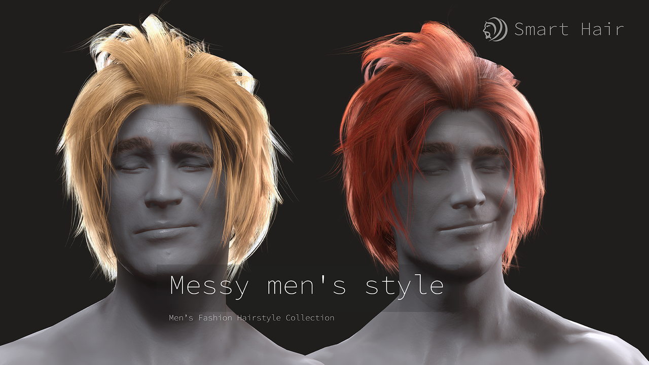 [reallusion-hair] Messy Men Style 2025 - Free Daz 3D Models