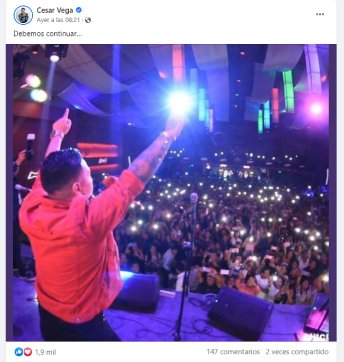 ¿César Vega anunció su regreso a los escenarios? - Radiomar