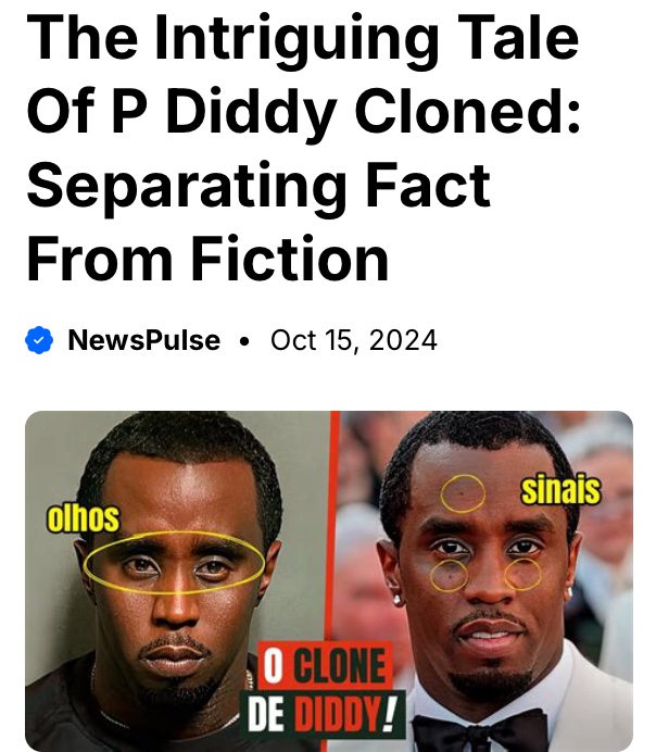 DID TRUMP CLONE P DIDDY AND EXECUTE THE EVIL ORIGINAL P DIDDY?