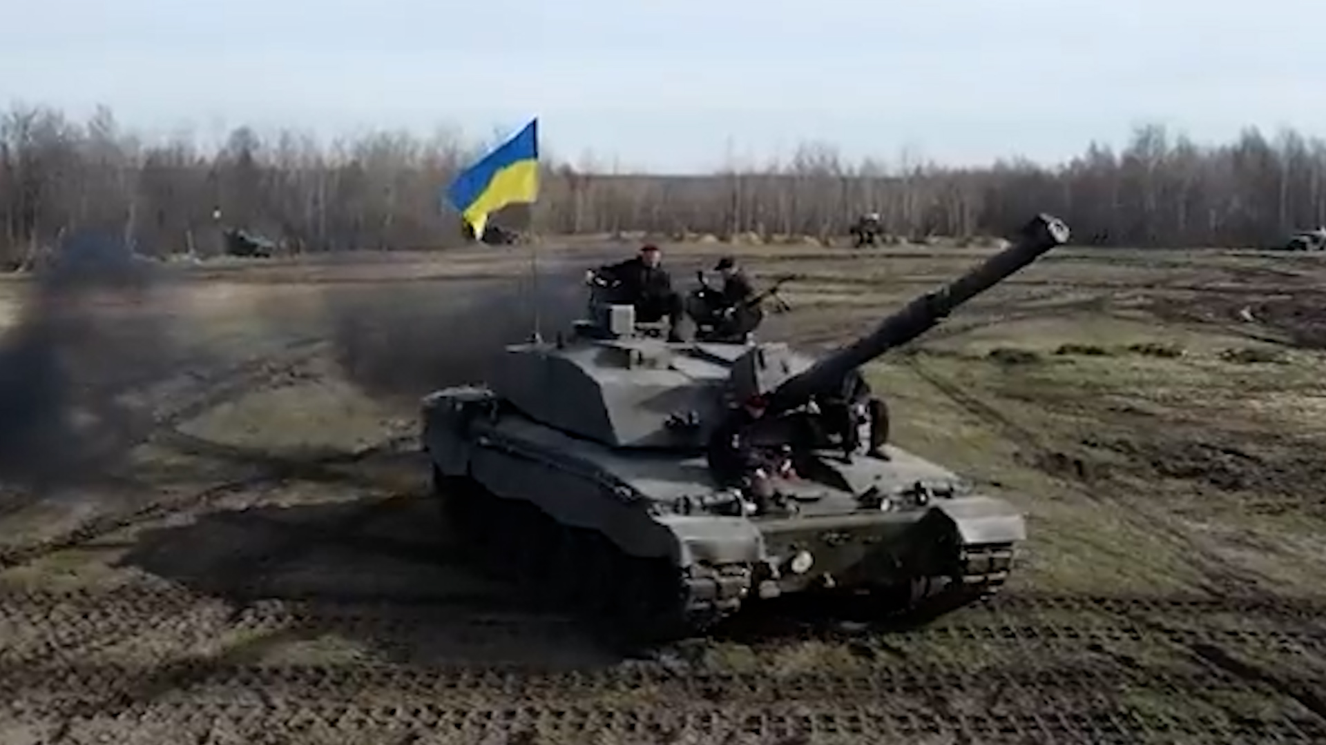 Defence Minister Oleksii Reznikov after Ukraine s Challenger 2 arrived 28032023 CREDIT Ukraine ...