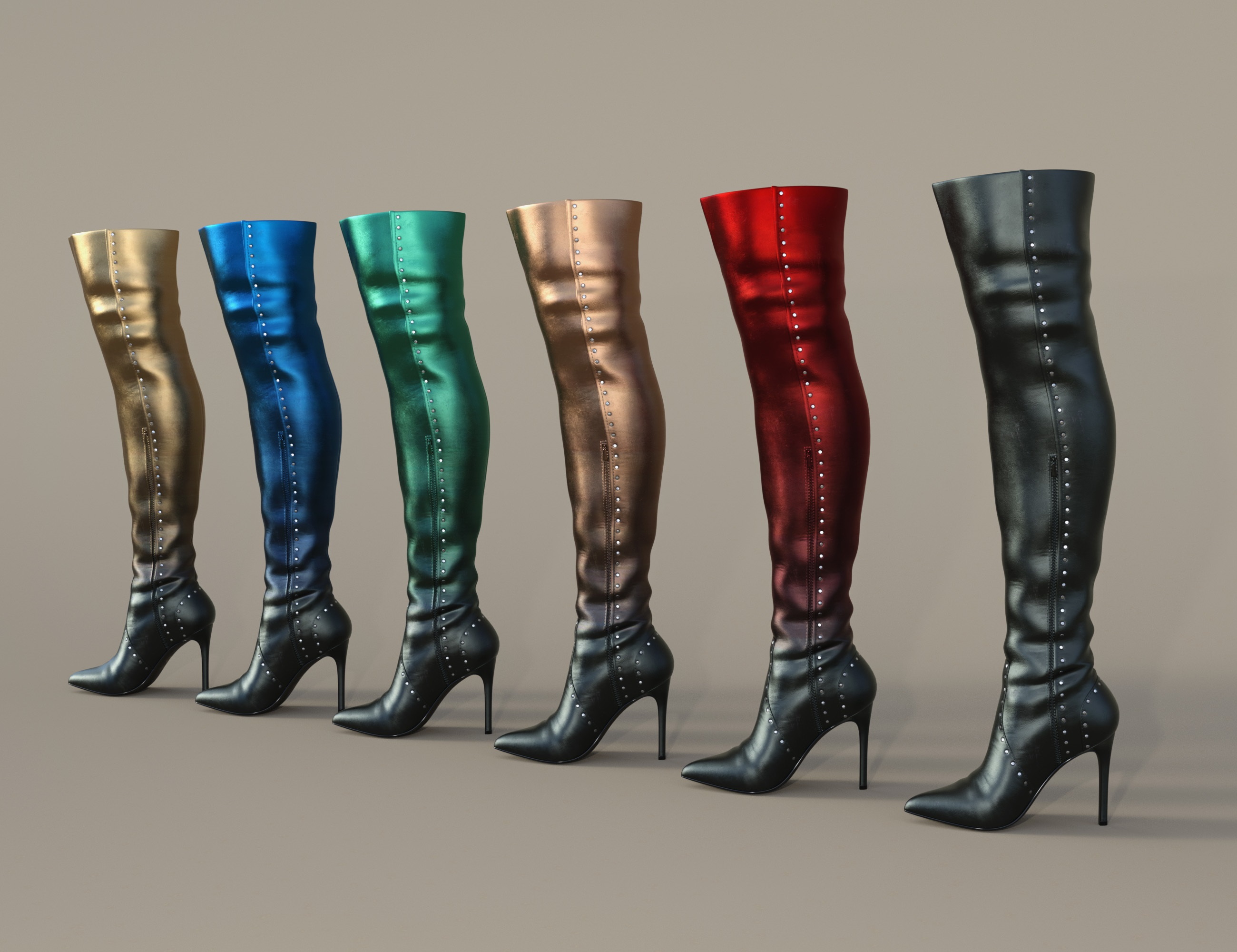 (FILLED 2022-07-12) High Boots 6 + Textures - Free Daz 3D Models
