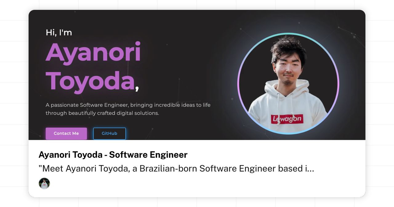 Ayanori Toyoda - Front-End Developer